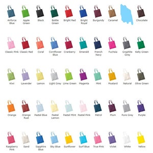 Personalised Tote Bag (choice of Colours), Birthday Gift, Shopping Bag ...