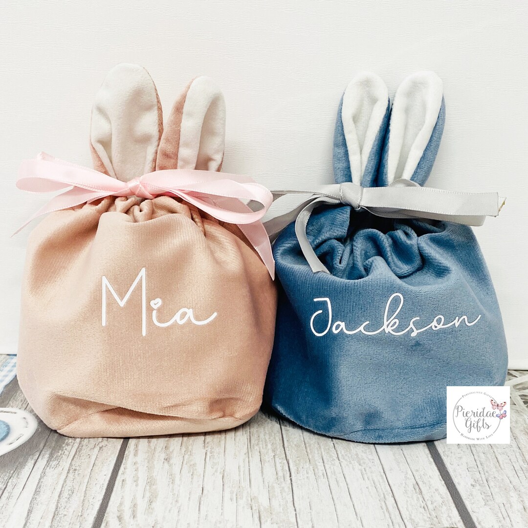 Personalised Easter Bunny Pouch, Easter Treat Pouch, Easter Gift ...