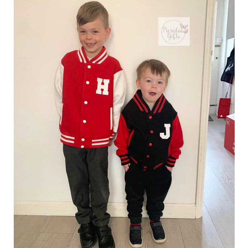 Personalised Kids Varsity Jacket Personalised Initials and - Etsy