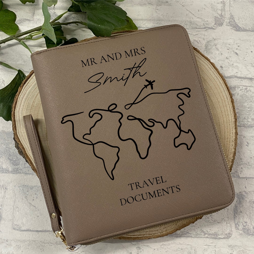 Personalised Travel Wallet Document Holder, Luxury Travel Passport ...