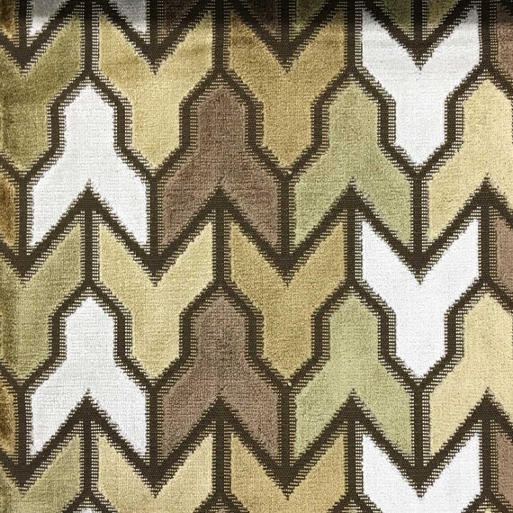 Jefferson Rocket Bark Geometric Pattern Cut Velvet - Etsy