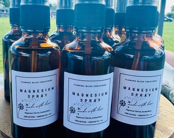 Magnesium Oil Spray for Sleep, Before Bed Spray, 100% Natural, Calming ...