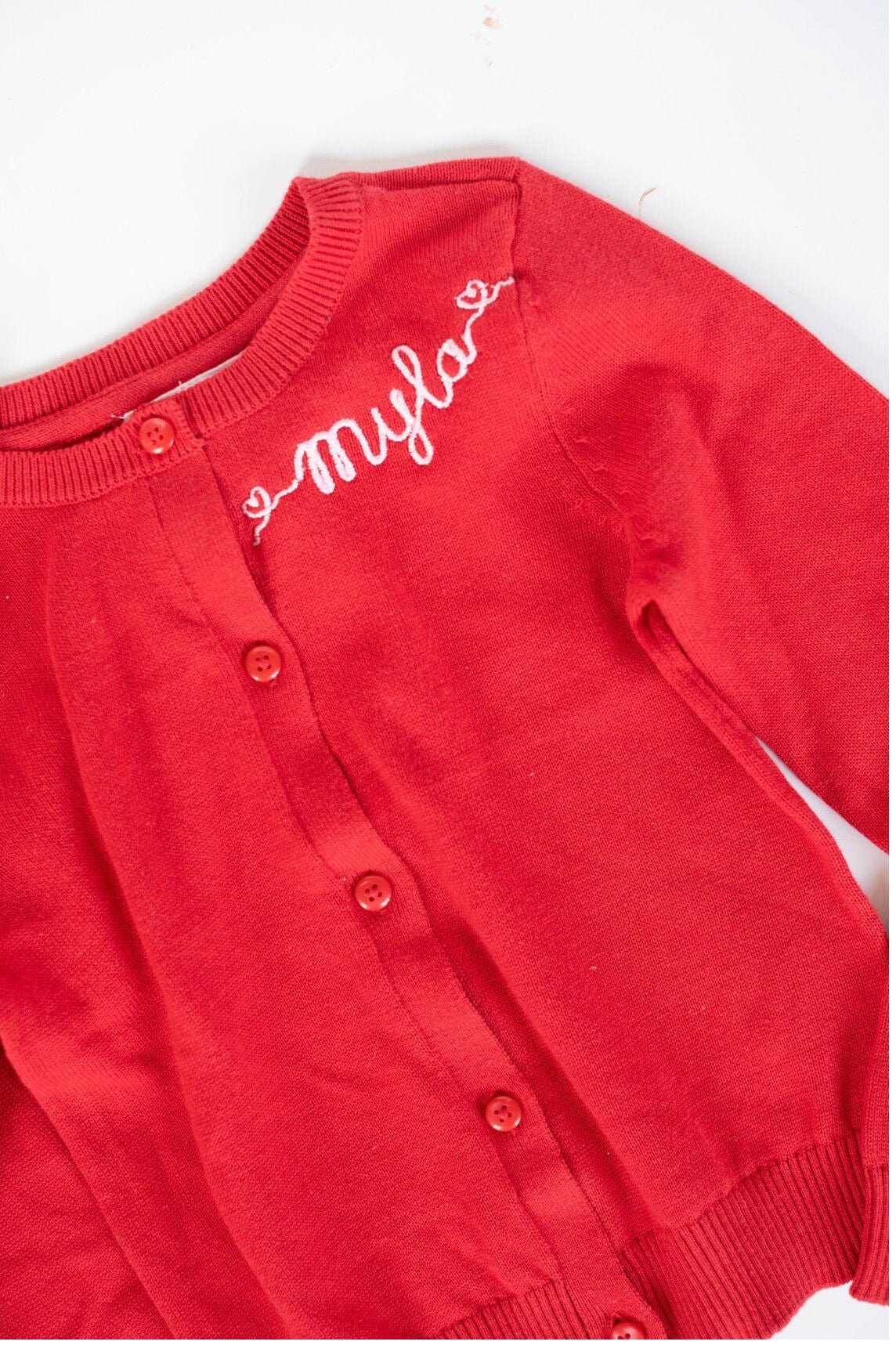 Girls Personalized Embroidered Apple Cardigan: Back to School Outfit - Etsy