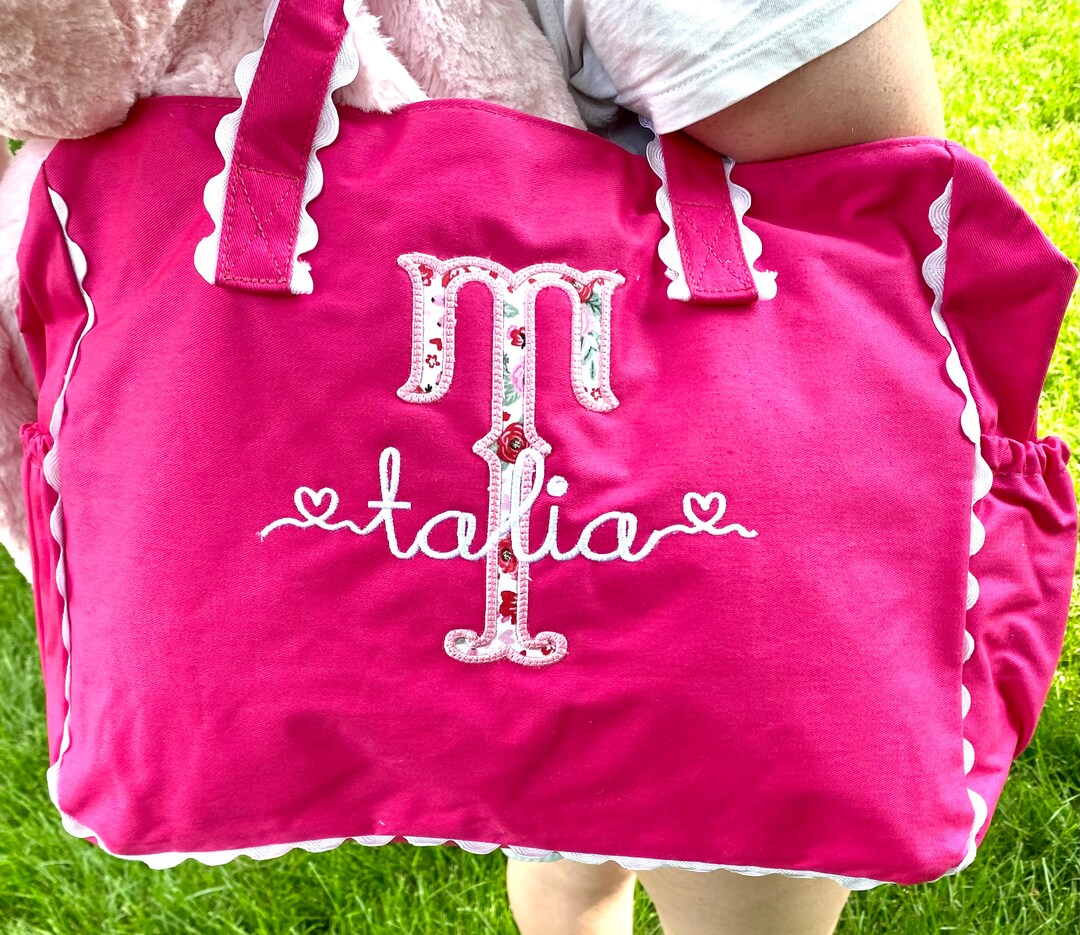Ric Rac Diaper Bag, Embroidered Diaper Bag, Monogrammed Diaper Bag ...