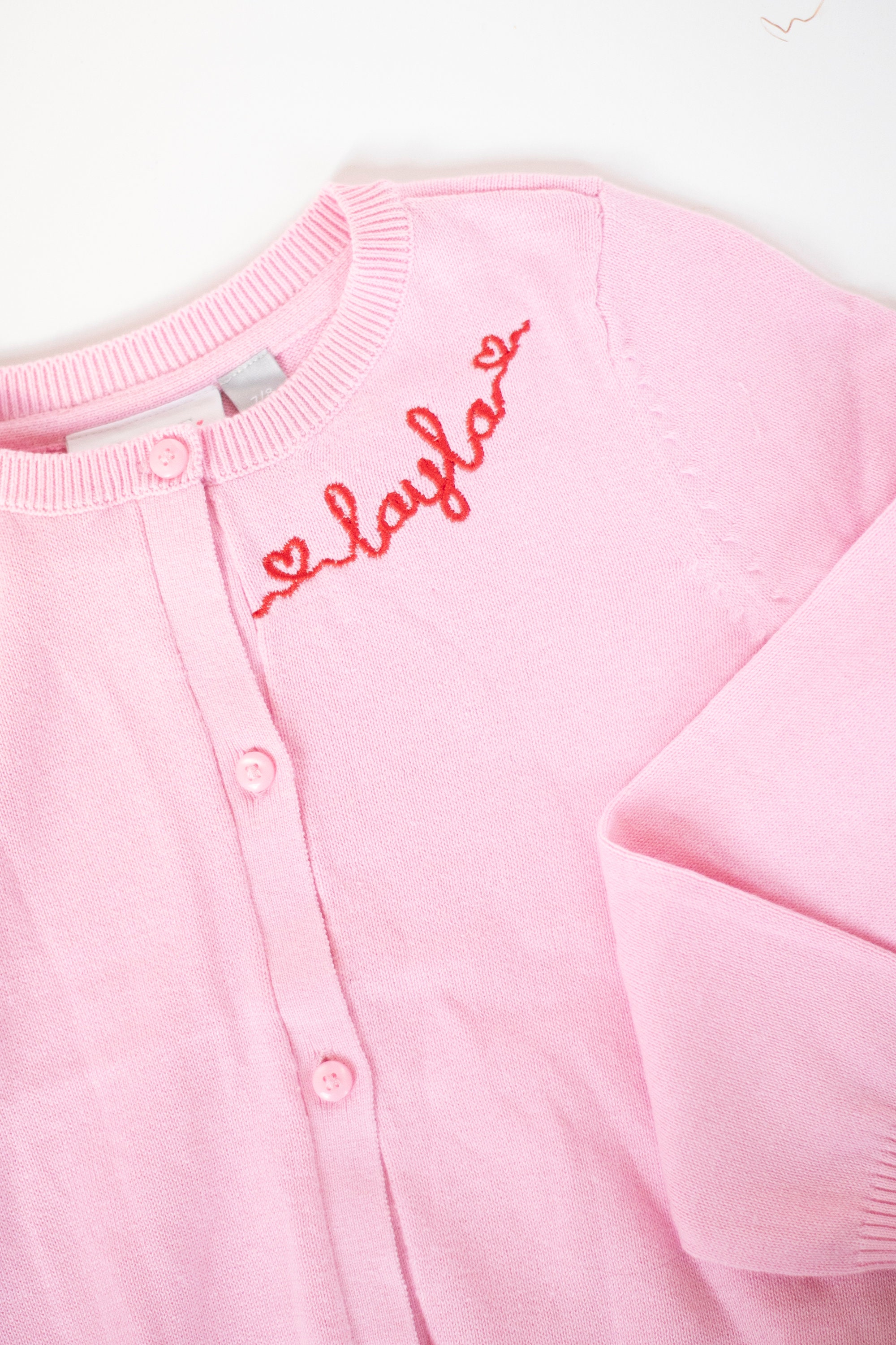 Girls Personalized Embroidered Apple Cardigan: Back to School Outfit - Etsy