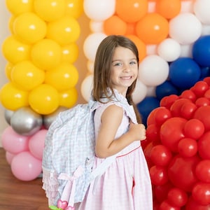 Back to School! Girls Ruffle Backpacks With Bag Charms, Personalized ...