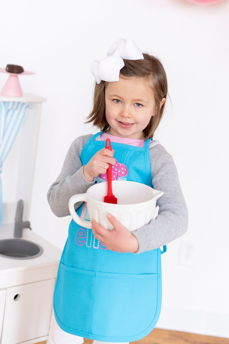 Personalized Kids Apron Chef Hat Set Girls Personalized - Etsy