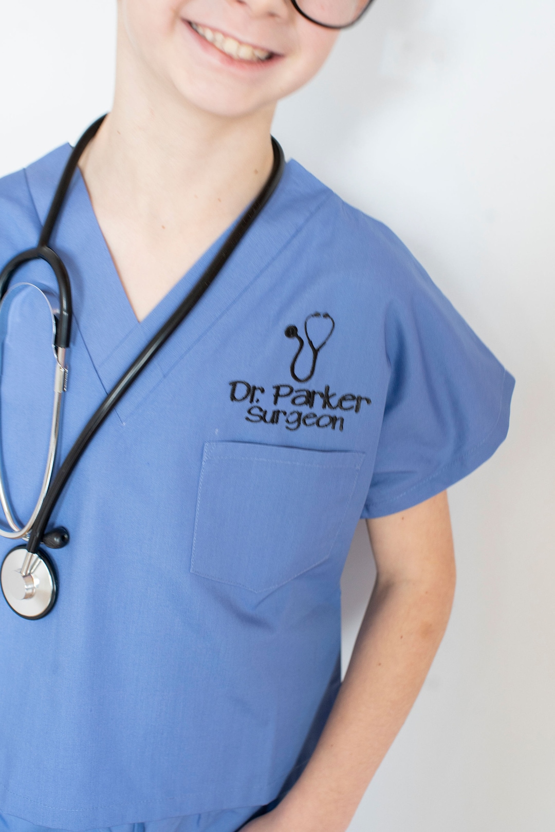 Kids Embroidered Personalized Scrubs, Kids Doctor Scrubs, Embroidered ...