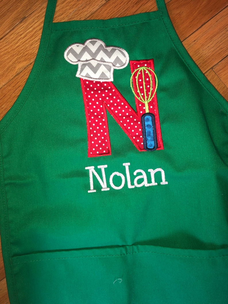 Boys Personalized Kids Apron Boys Apron & Chef Hat Set | Etsy