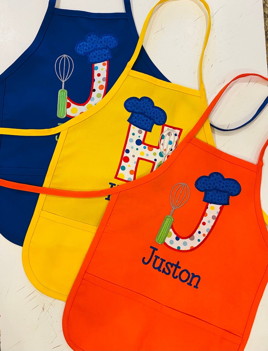Boys Personalized Kids Apron, Boys Apron & Chef Hat Set, Baking With ...