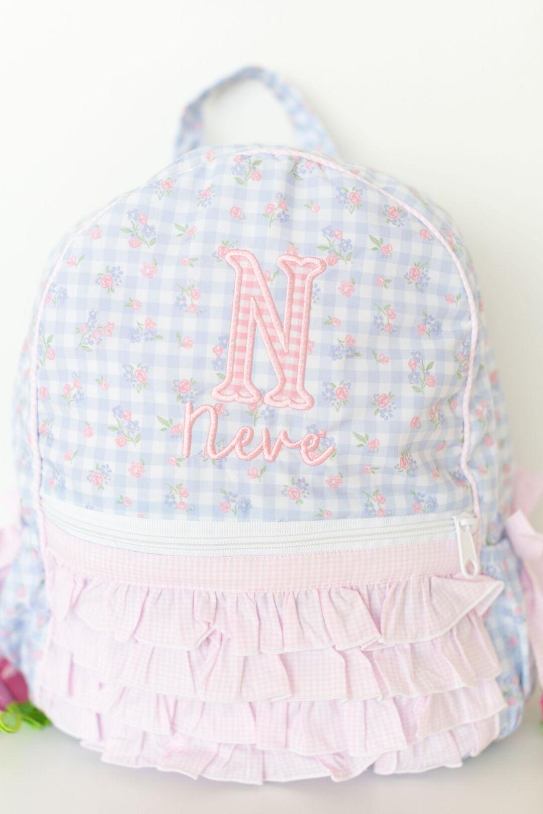 Back to School! Girls Ruffle Backpacks With Bag Charms, Personalized ...