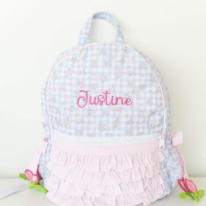 Back to School! Girls Ruffle Backpacks With Bag Charms, Personalized ...