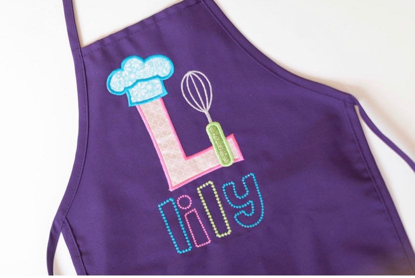 Personalized Kids Apron Girls Custom Kids Apron Glitter - Etsy