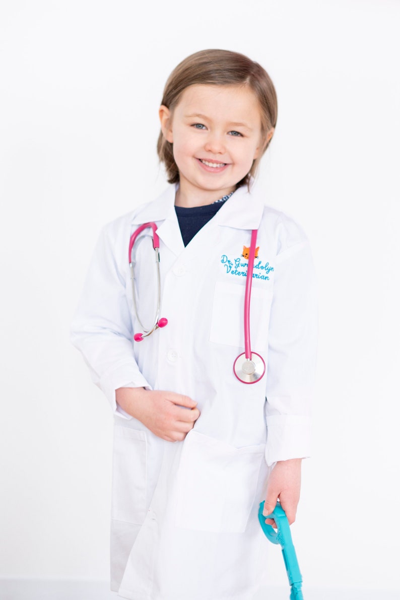 Embroidered Personalized Kids Lab Coat Kids Doctors Coat - Etsy