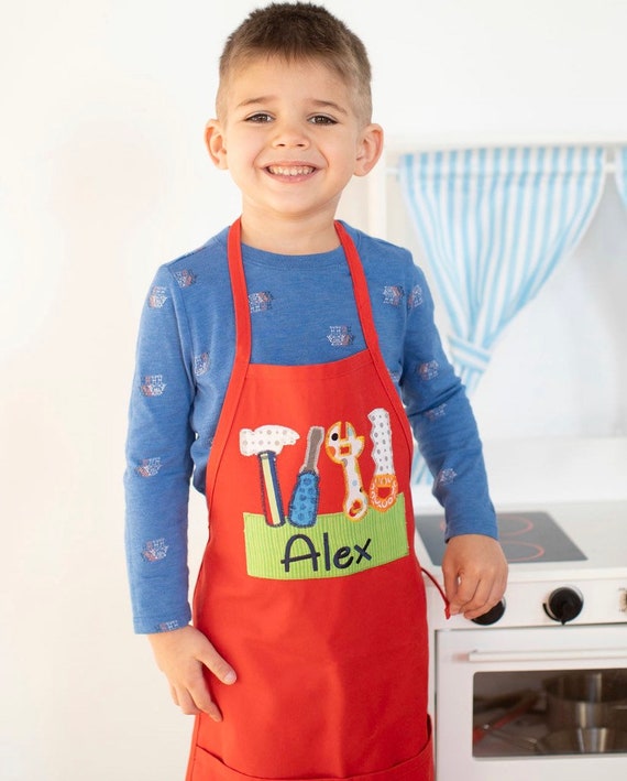 Boys Apron Boys Personalized Apron Boys Tool Belt Tool - Etsy