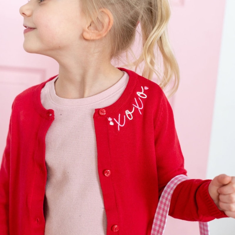 Embroidered Hearts Cardigan - Etsy