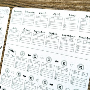 Digital Download Bundle - ANNUAL MOVEMENT TRACKER - Two Pages - A5 ...