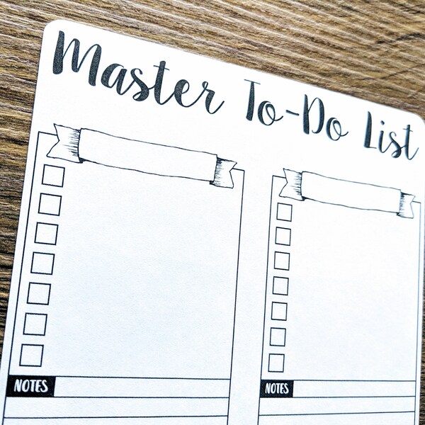 Master to Do List - Etsy