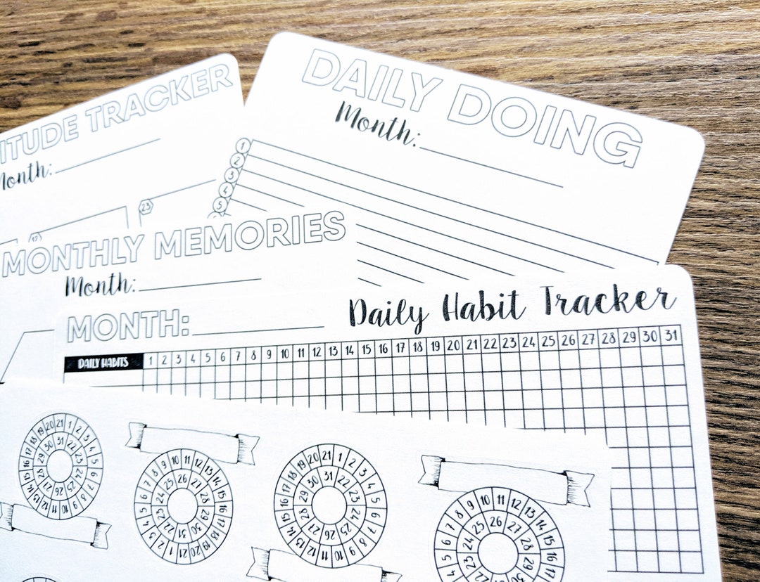 Digital Download Bundle 31-DAY MONTHLY BUNDLE Bullet Journal Digital ...