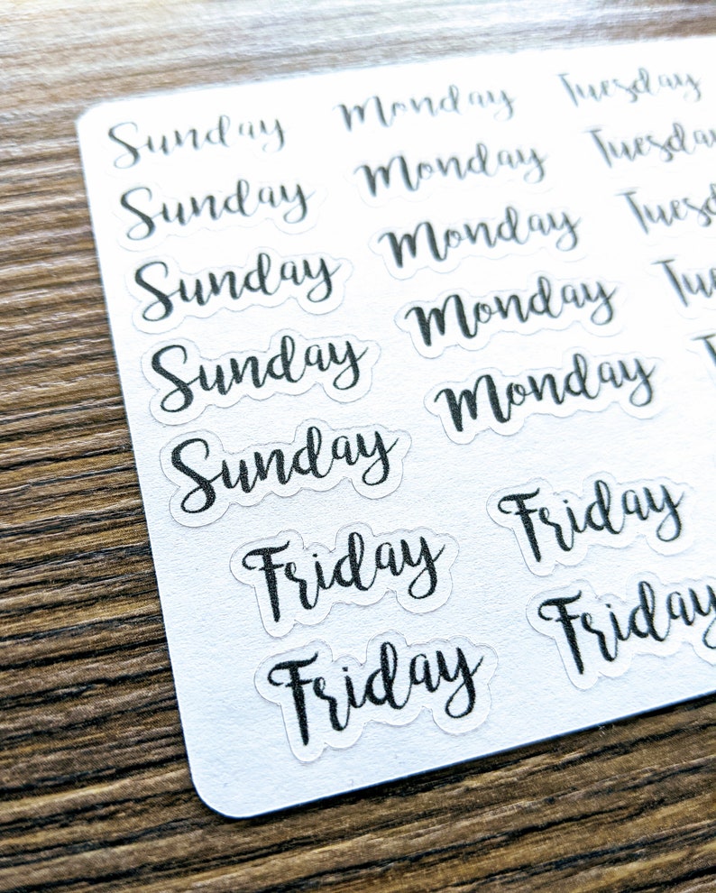 Sticker - DAYS 0F THE MONTH - Bullet Journal - Digital Design - Etsy