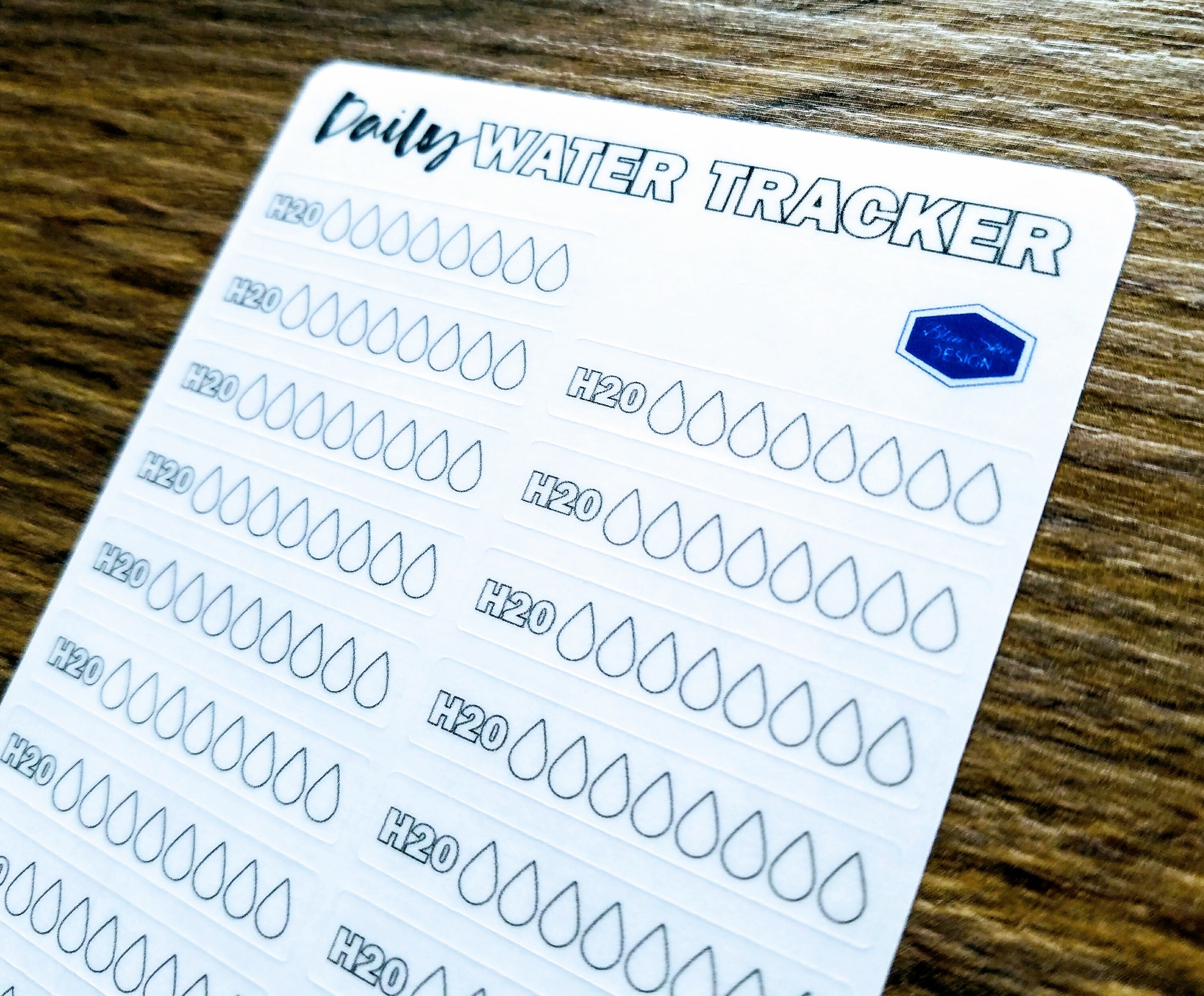 Sticker DAILY WATER TRACKER Bullet Journal Digital | Etsy