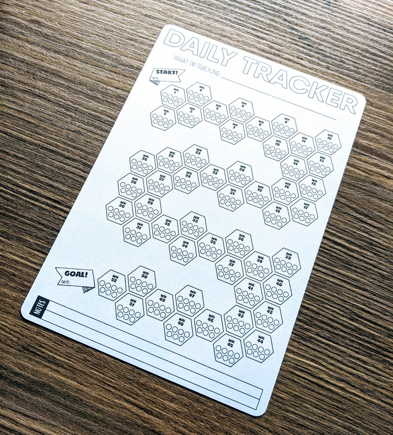 Digital Download - ANNUAL DAILY TRACKER - A5 - Bullet Journal - Digital ...