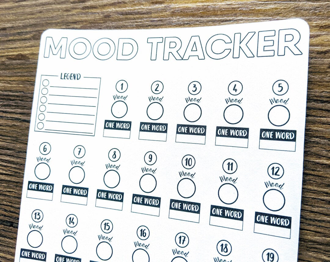 Digital Download 30-DAY MOOD TRACKER A5 Bullet Journal - Etsy