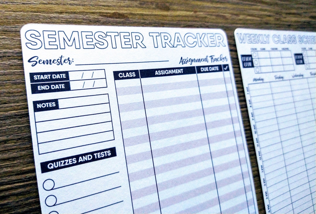 Sticker Bundle SEMESTER TRACKER Two Pages A5 Bullet Journal Matte ...