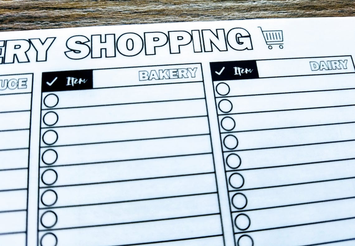 Digital Download GROCERY SHOPPING LIST A5 Bullet Journal | Etsy