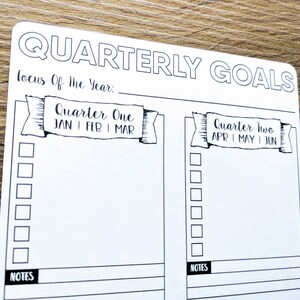 Digital Download - QUARTERLY GOALS - A5 - Bullet Journal - Digital ...
