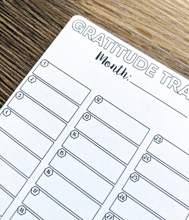 Digital Download 31-DAY GRATITUDE TRACKER A5 Bullet | Etsy