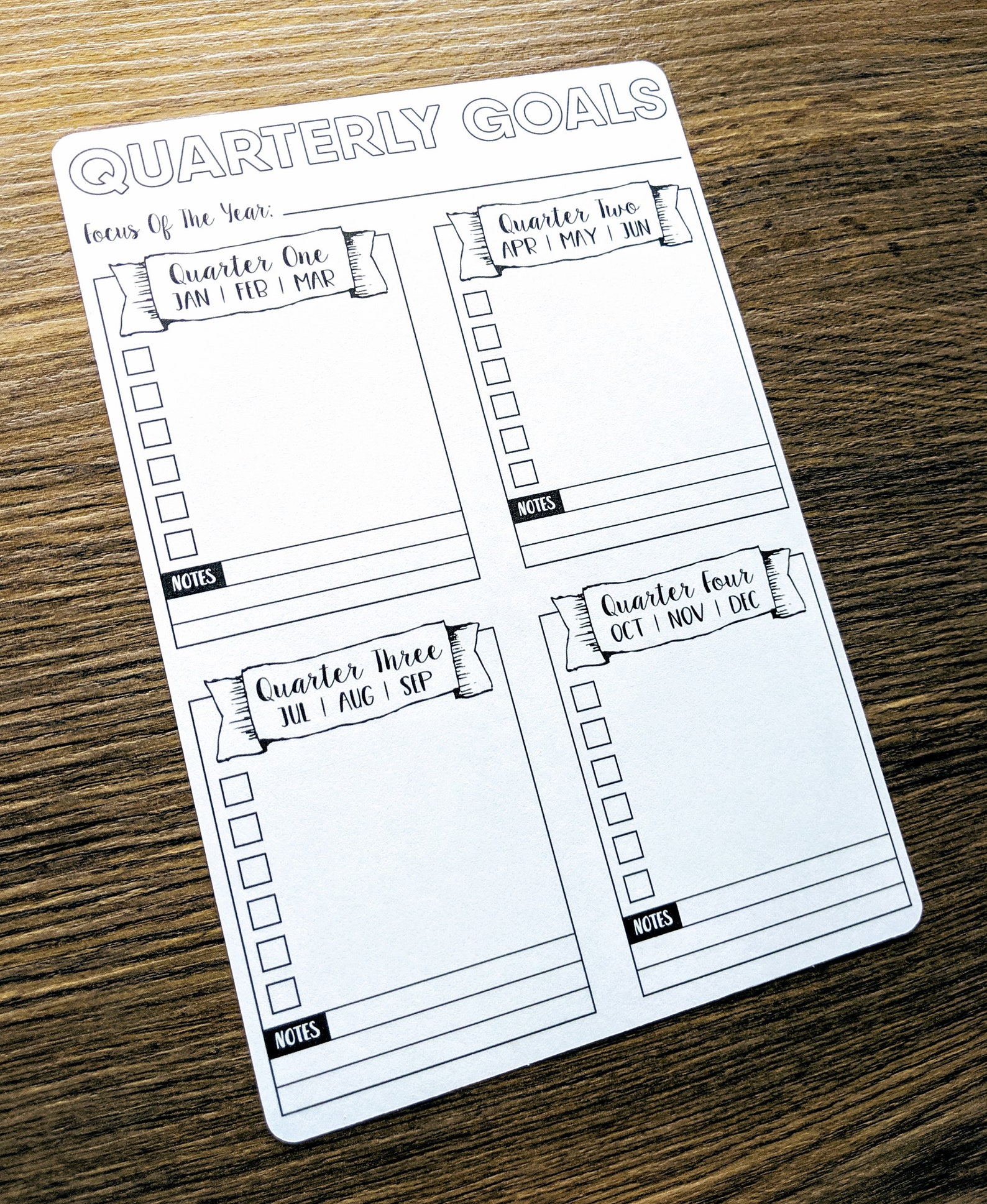 Sticker - QUARTERLY GOALS - A5 - Bullet Journal - Digital Design ...