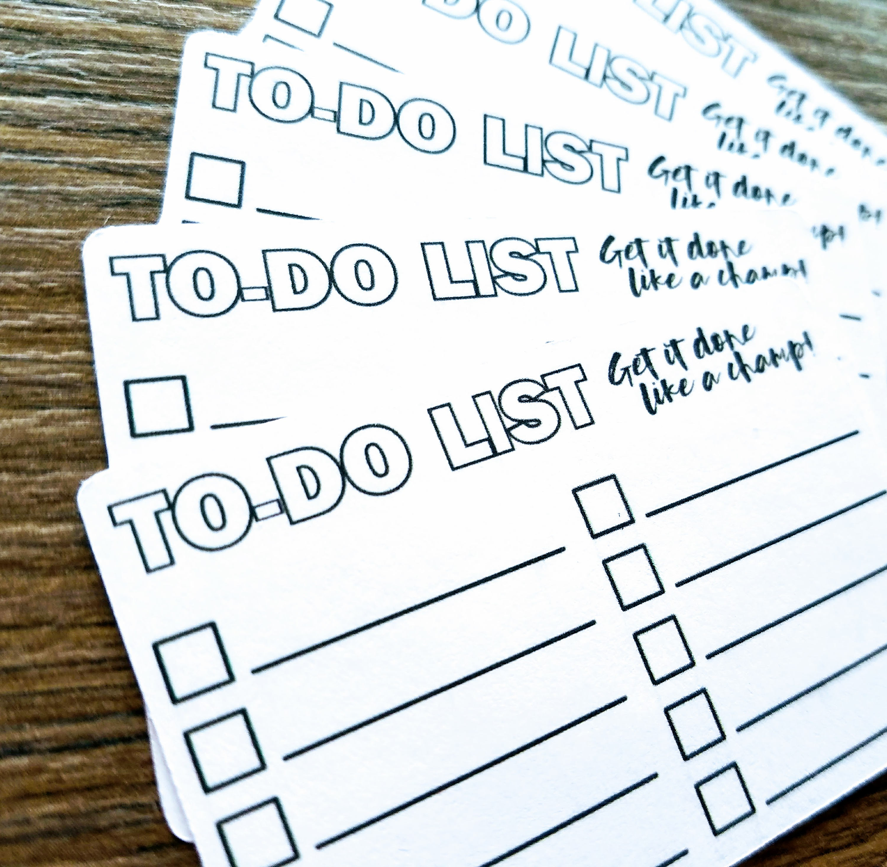 Sticker Bundle - HORIZONTAL TO-DO Lists - Pack of 5 - Matte Stickers ...