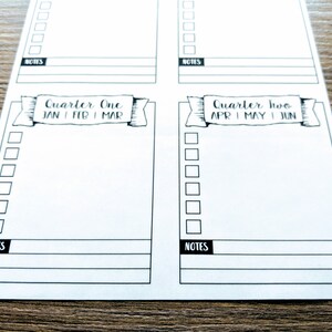 Sticker - ACADEMIC QUARTERLY GOALS - July Through June - A5 - Bullet ...