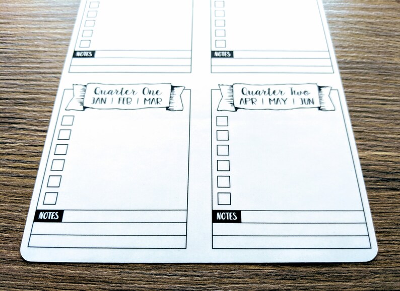 Sticker ACADEMIC QUARTERLY GOALS July through June A5 | Etsy