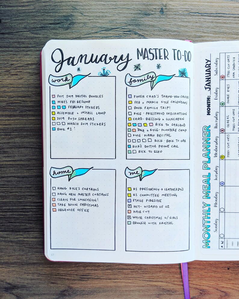 Digital Download MASTER TO-DO List A5 Bullet Journal - Etsy