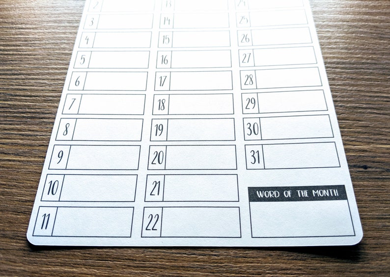 Digital Download - 31-day ONE WORD A DAY - A5 - Bullet Journal ...