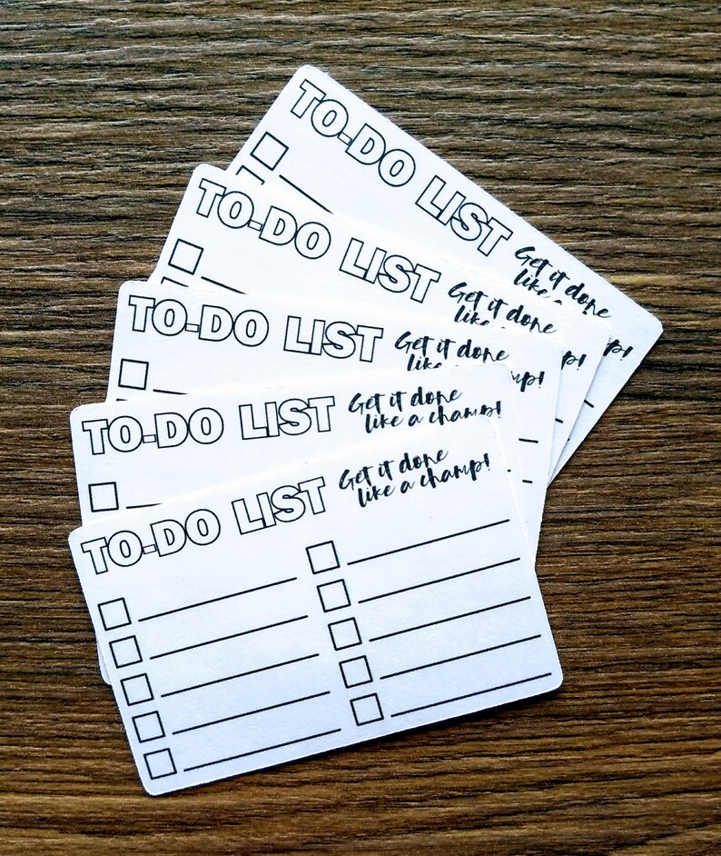 Sticker Bundle - HORIZONTAL TO-DO Lists - Pack of 5 - Matte Stickers ...