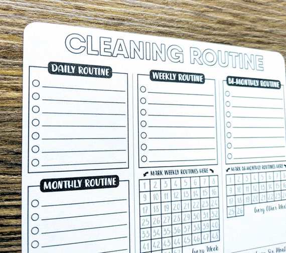 Sticker CLEANING ROUTINE A5 Bullet Journal Digital | Etsy