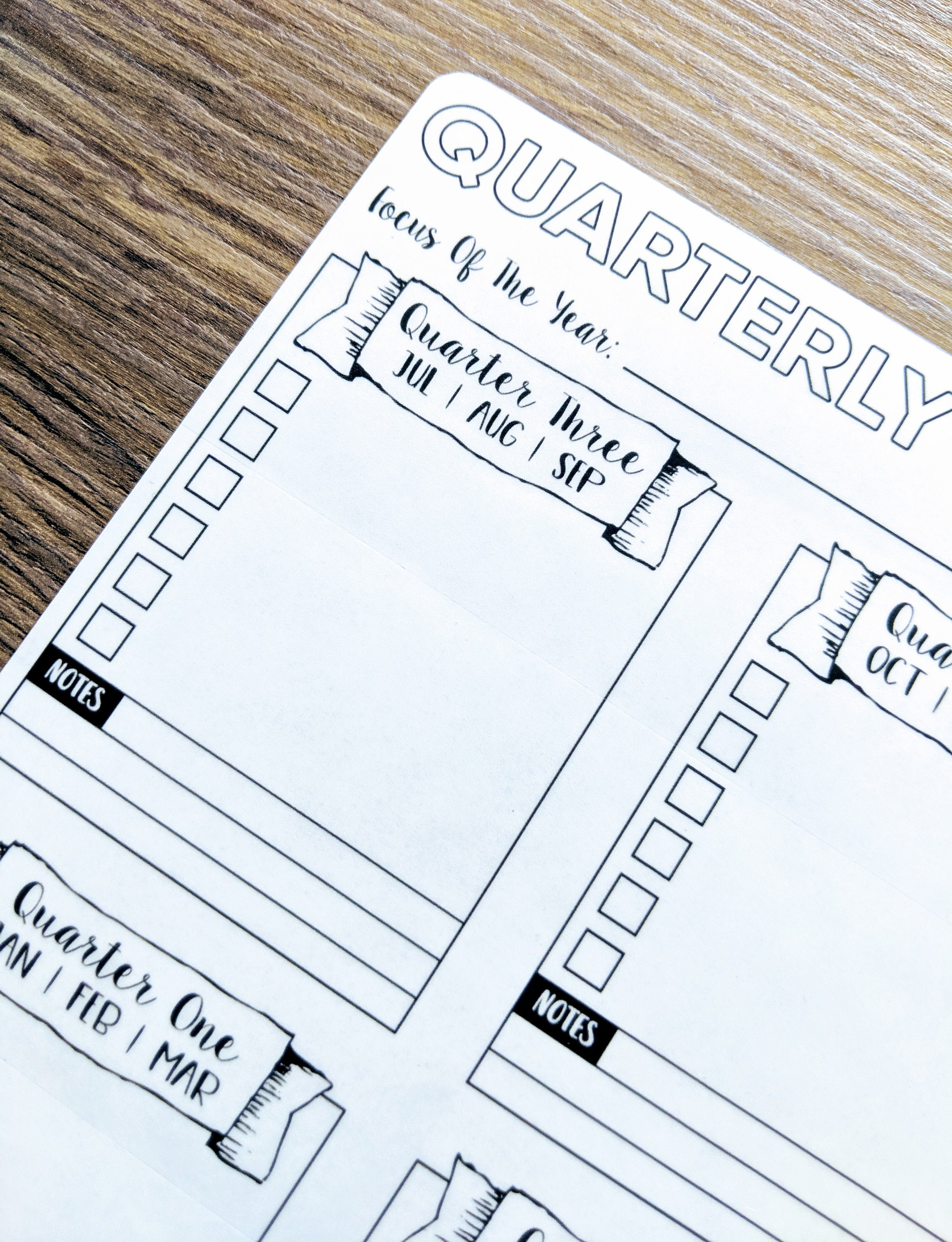 Digital Download ACADEMIC QUARTERLY GOALS July Through | Etsy