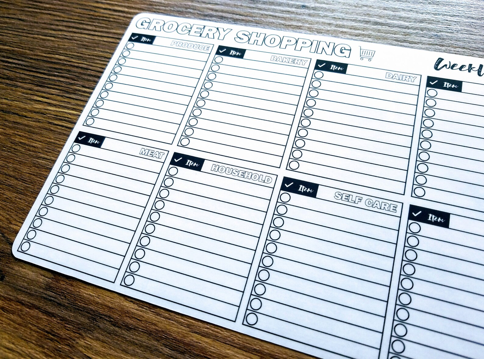 Digital Download GROCERY SHOPPING LIST A5 Bullet Journal | Etsy