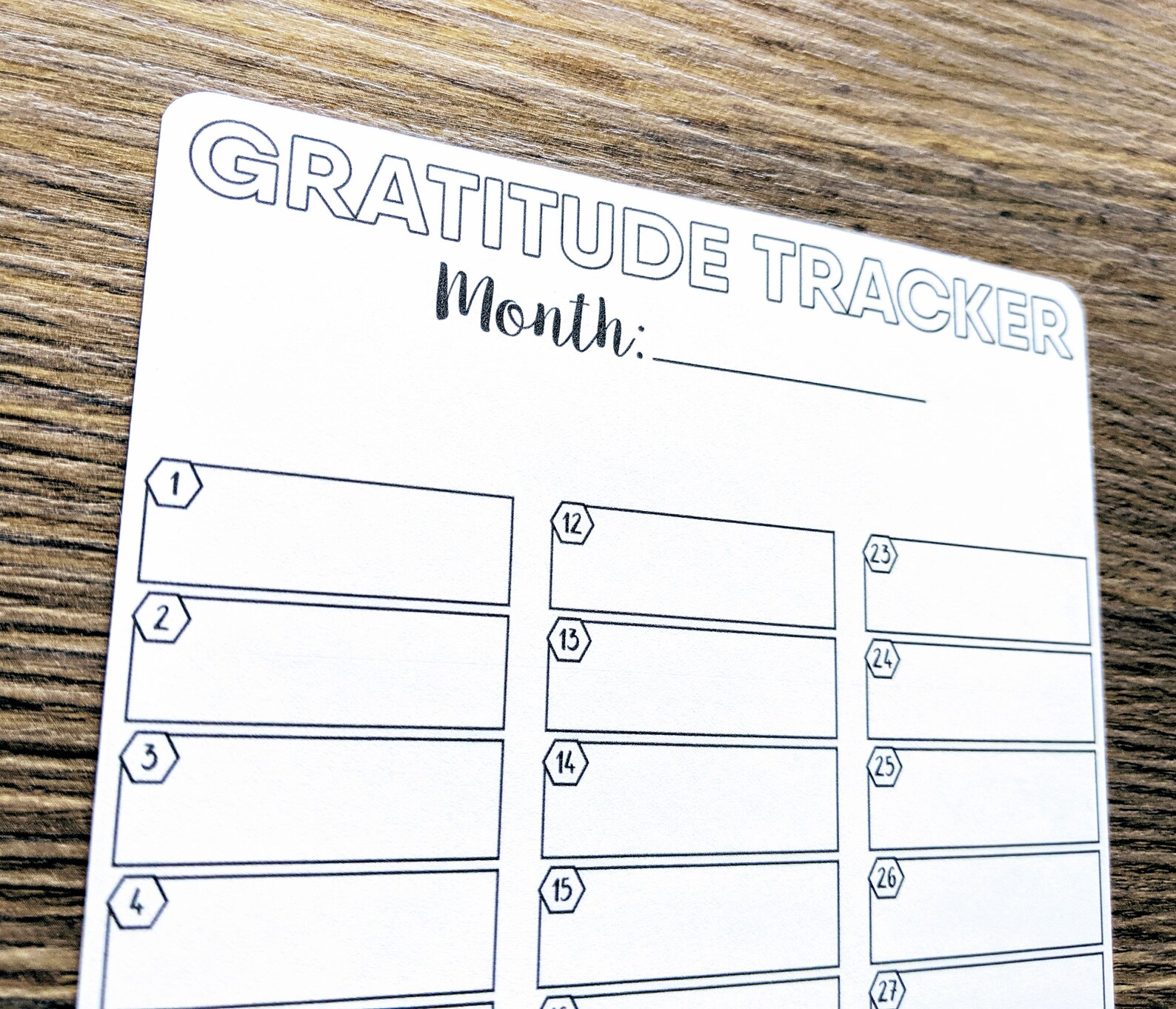 Digital Download - 31-DAY GRATITUDE TRACKER - A5 - Bullet Journal ...