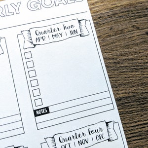 Sticker - QUARTERLY GOALS - A5 - Bullet Journal - Digital Design ...