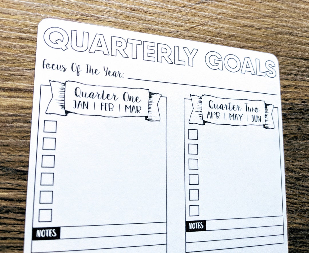 Sticker - QUARTERLY GOALS - A5 - Bullet Journal - Digital Design ...
