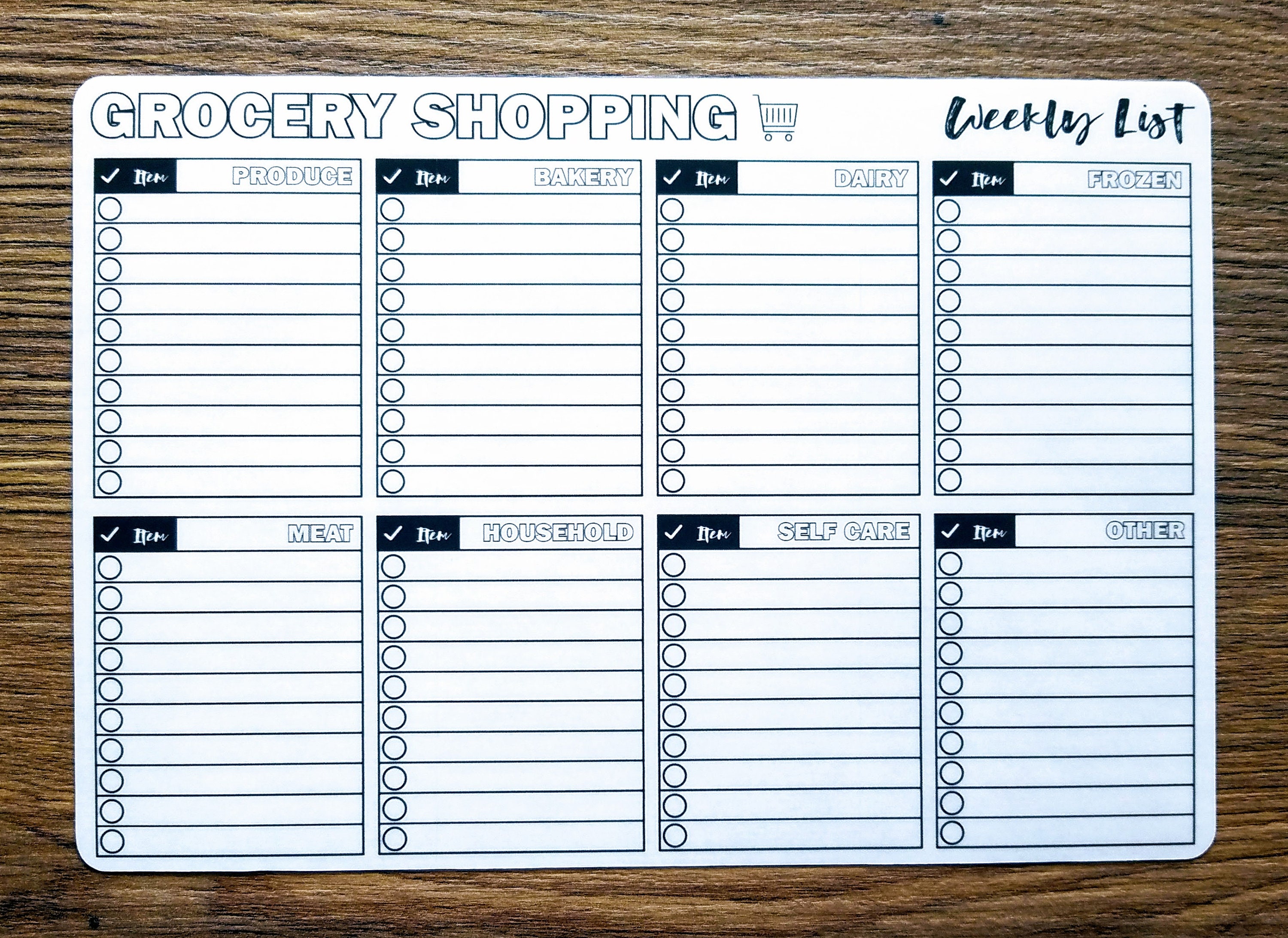 Digital Download GROCERY SHOPPING LIST A5 Bullet Journal - Etsy