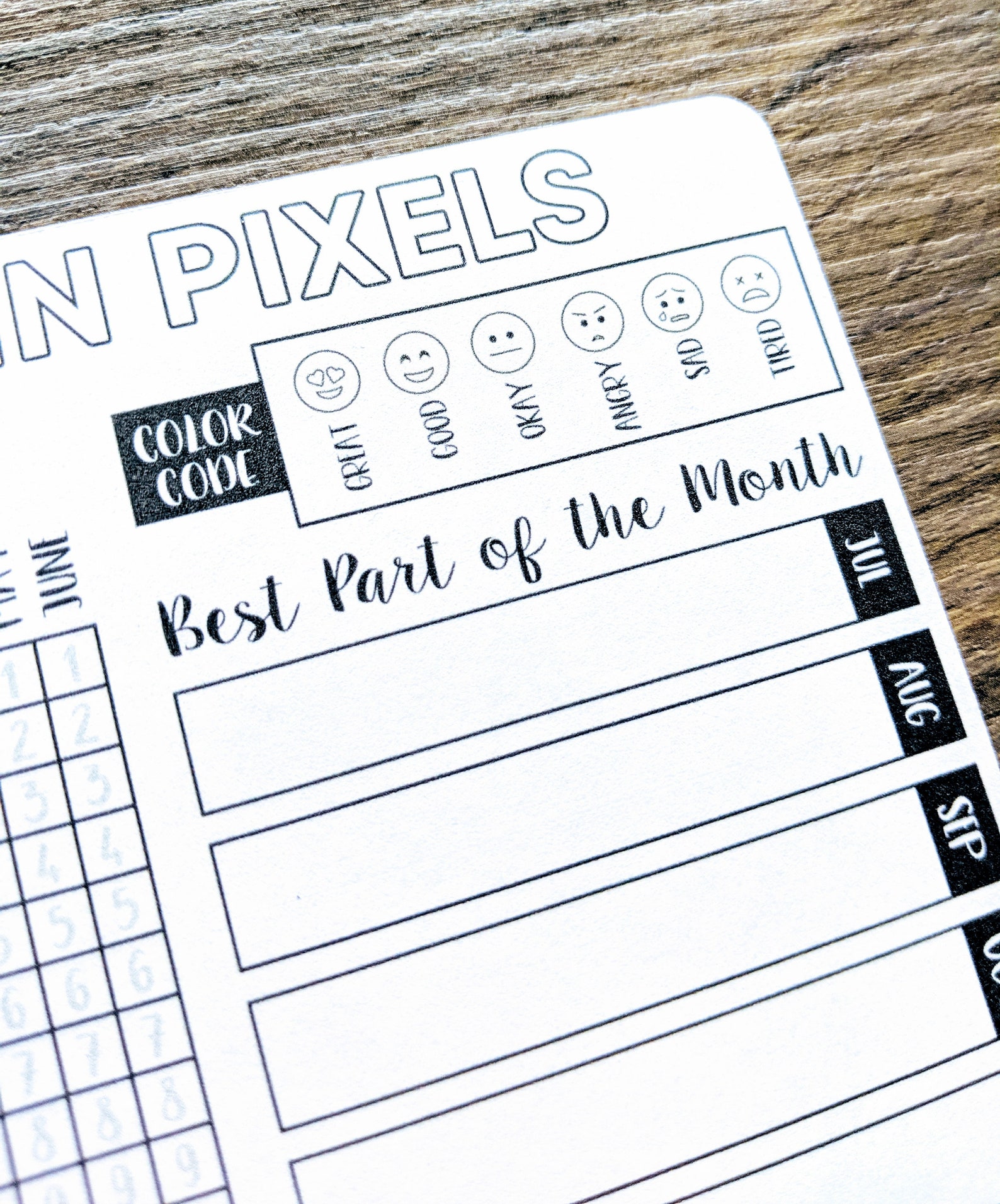 Sticker - ACADEMIC YEAR in PIXELS - July Through June - A5 - Bullet ...