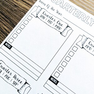 Sticker - QUARTERLY GOALS - A5 - Bullet Journal - Digital Design ...