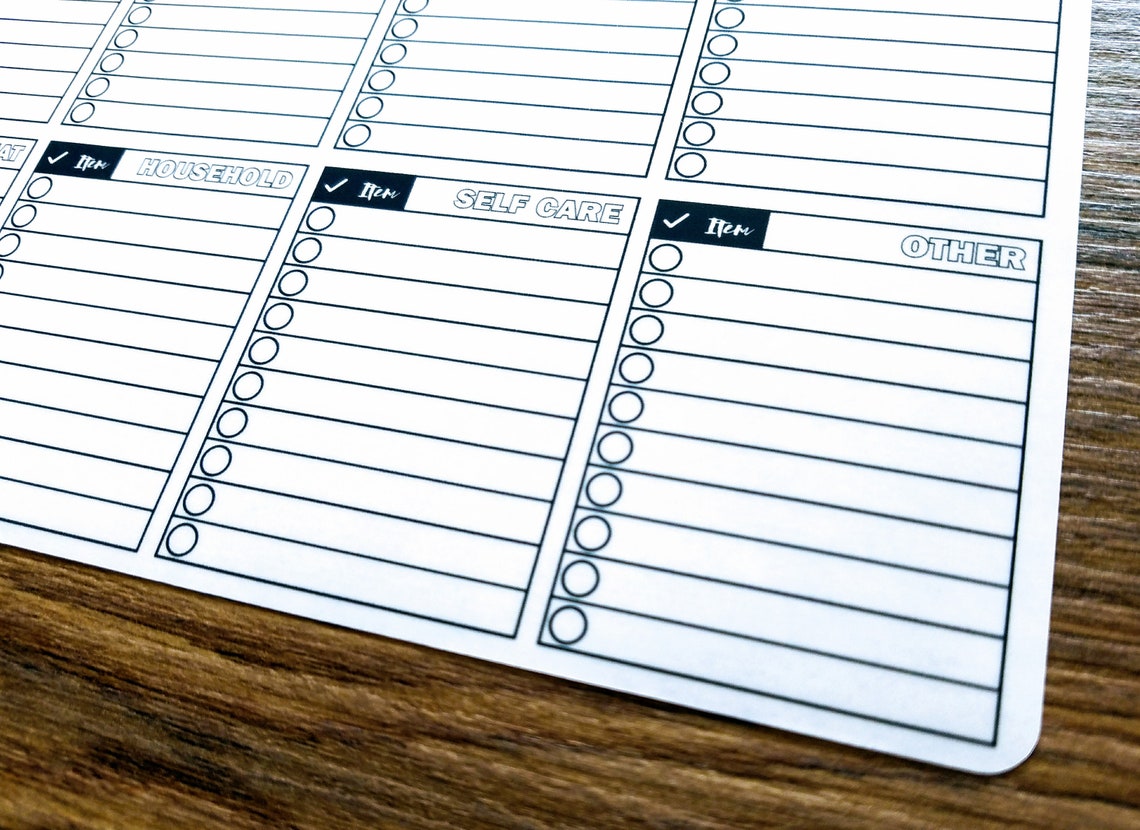 Digital Download GROCERY SHOPPING LIST A5 Bullet Journal | Etsy