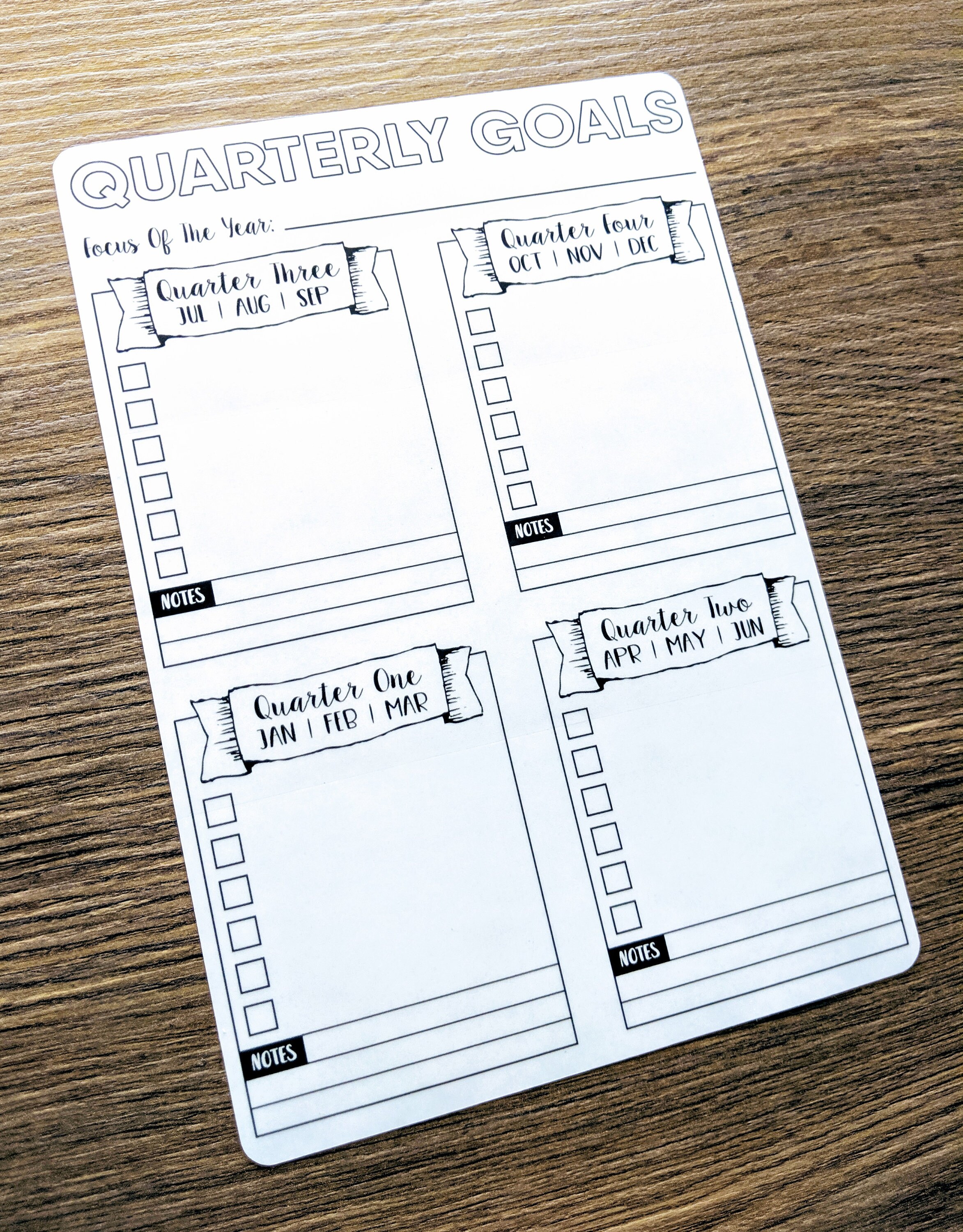 Digital Download ACADEMIC QUARTERLY GOALS July Through | Etsy