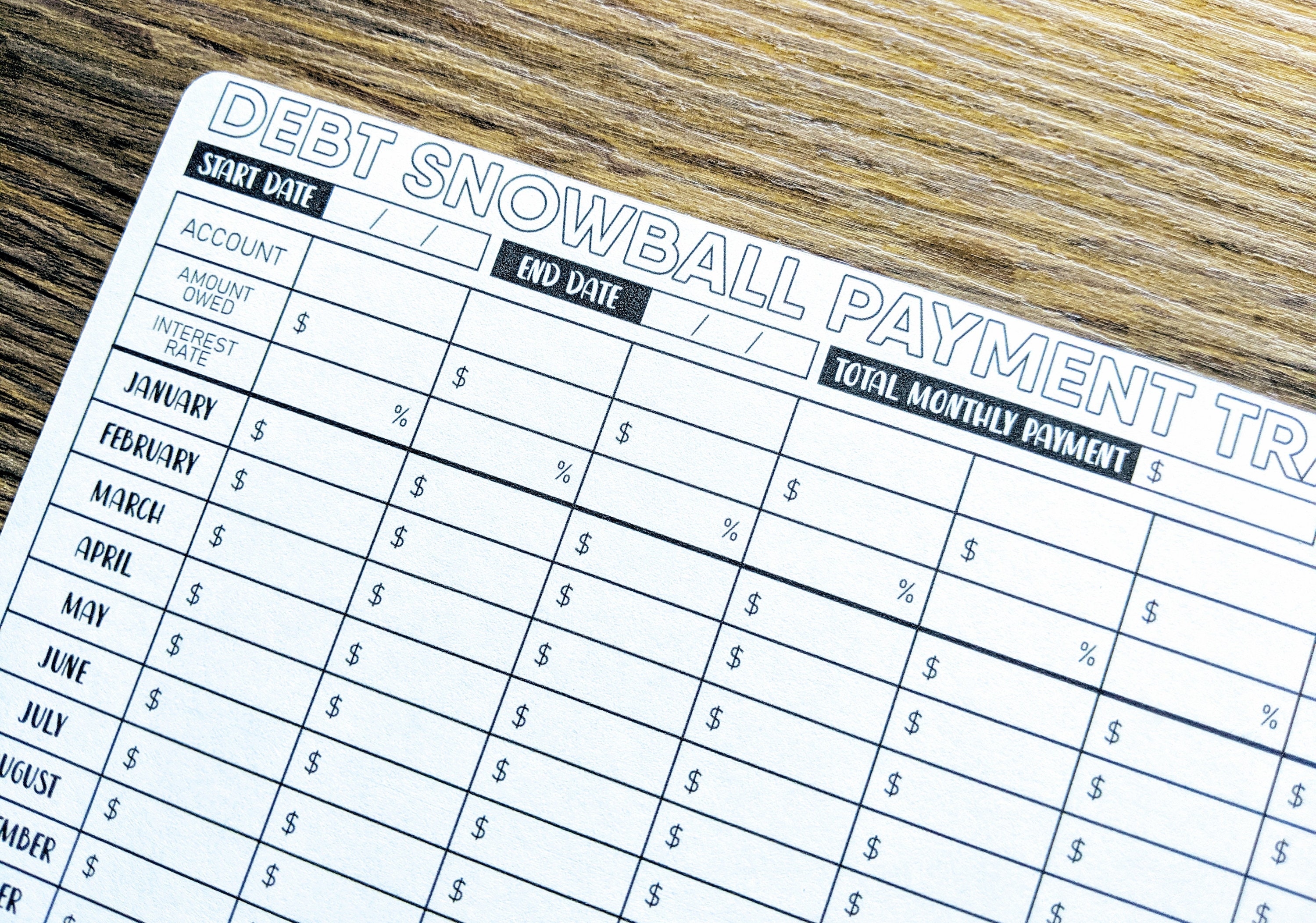 Digital Download - DEBT SNOWBALL TRACKER - A5 - Bullet Journal ...